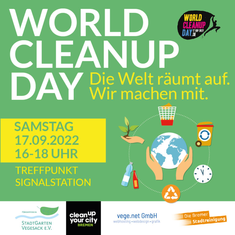Alle Cleanups 2022 - World Cleanup Day -16. Sep. 2023 - Die Welt räumt auf und Deutschland macht ...